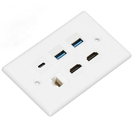 6 Port Wall Plate, 6 Ports Cat6 RJ45 Wall Plate For TV | Walmart Canada