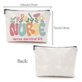 1 pc Polycotton Canvas Stroage Bags Metal Zipper Pouches Rectangle with ...