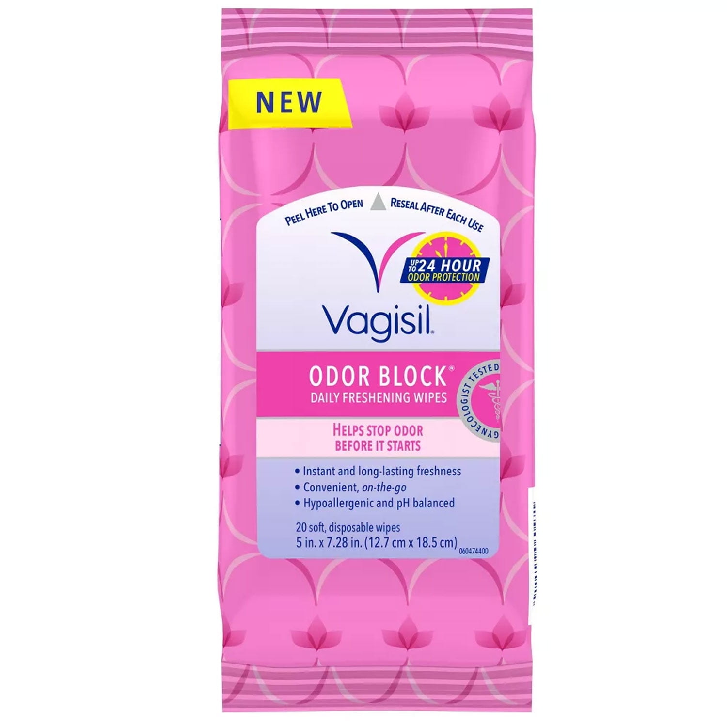 Vagisil Odor Block Daily Freshening Wipes, 20 wipes,Pack of 6 - Walmart.com