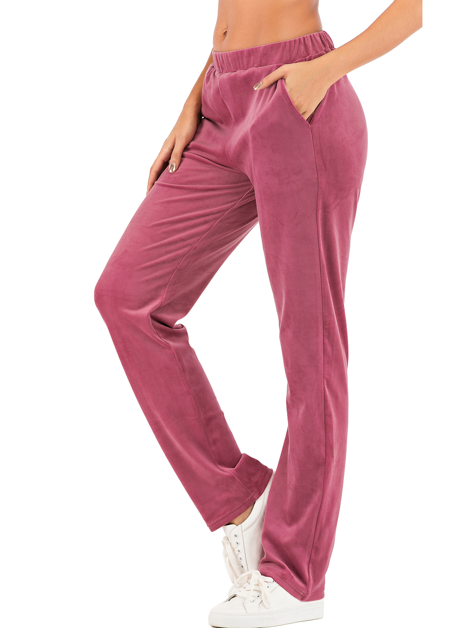 Women s Winter Velvet Tracksuit Pants Lined Sweatpants Fleece Joggers
