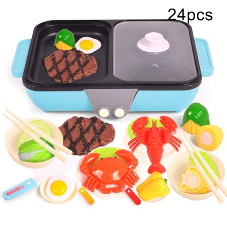 Farfi Pretend Kitchen Play Hot Pot Set Cooker Chopsticks Bowl Tool ...