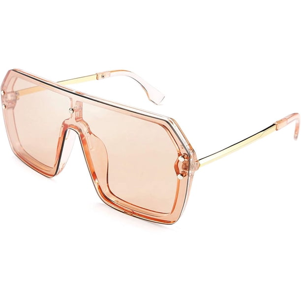 Classic Siamese One Piece Sunglasses Nice Rimless Stylish Retro Design ...