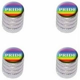 Rainbow Spectrum Pride Gay Lesbian Tire Rim Wheel Aluminum Valve Stem ...