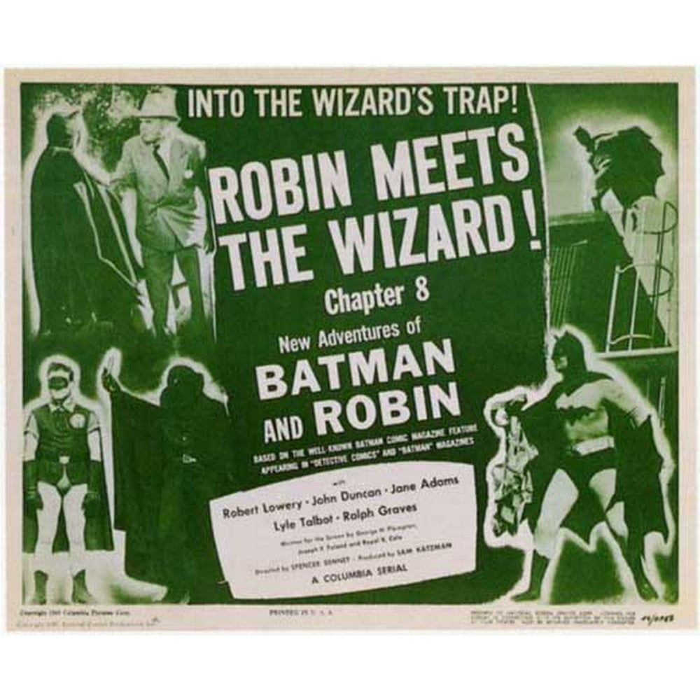 Batman and Robin - movie POSTER (Style D) (11" x 14") (1949) - Walmart.com - Walmart.com