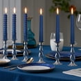6 Pack Baby-Blue Smooth Taper Candles and 6 Pack Spiral Candles Set ...