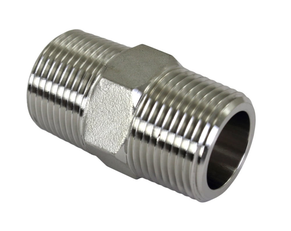 Hex Nipple 3/4" Male NPT Stainless Steel Pipe Fitting - Walmart.com