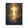 CozyNet Path Of Light Through A Forest Leading To A Glowing Cross ...