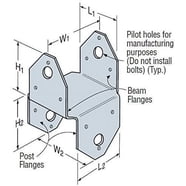 Simpson Strong-Tie ABU88Z 8-Inch x 8-Inch Standoff Post Base ZMAX ...