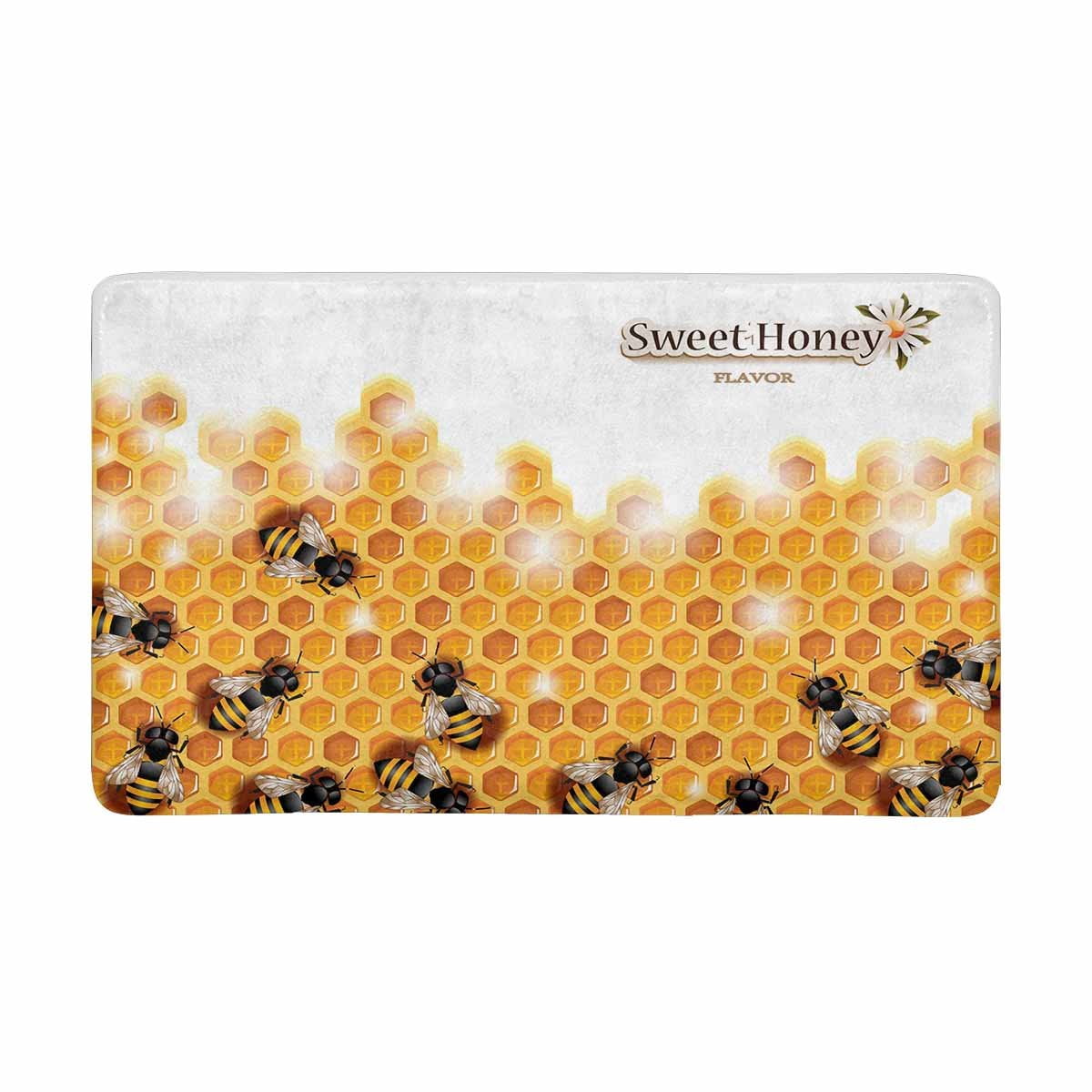 MKHERT Funny Sweet Honey Bees on Honeycomb Spring Season Art Doormat ...