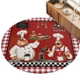 Chefs 7' Round Rug for Living Room Conversation Area, Food Coffee ...