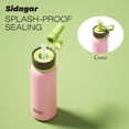 Sidagar 24 oz Insulated Stainless Steel Water Bottle with Straw Lid for ...