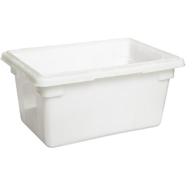Rubbermaid Commercial Food/Tote Boxes, 2 gal, 18 x 12 x 3.5, White ...