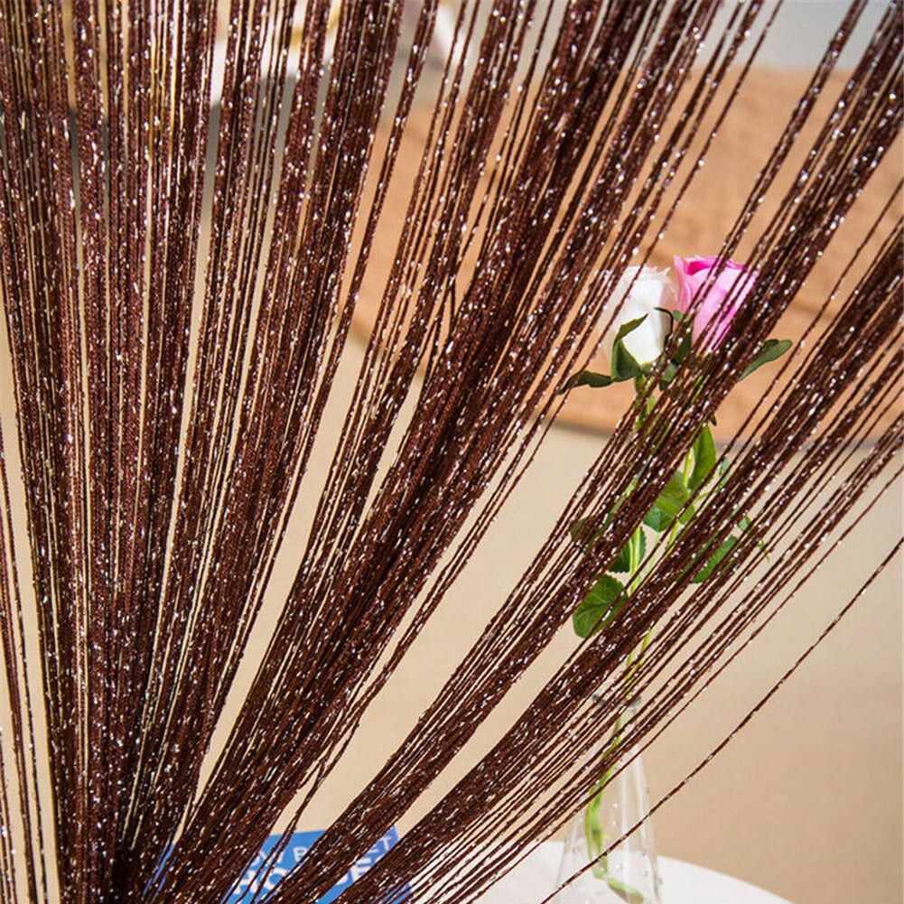 Jangslng Beaded Flash Tassel Shiny String Curtain Door Room Window ...