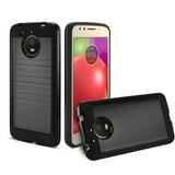 Motorola Moto E4 Plus Hybrid Metal Brushed Texture Case In Black ...