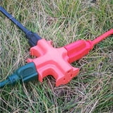 Hyper Tough Heavy Duty 3 Way Grounded Outlet Orange Indoor Use Adapter ...