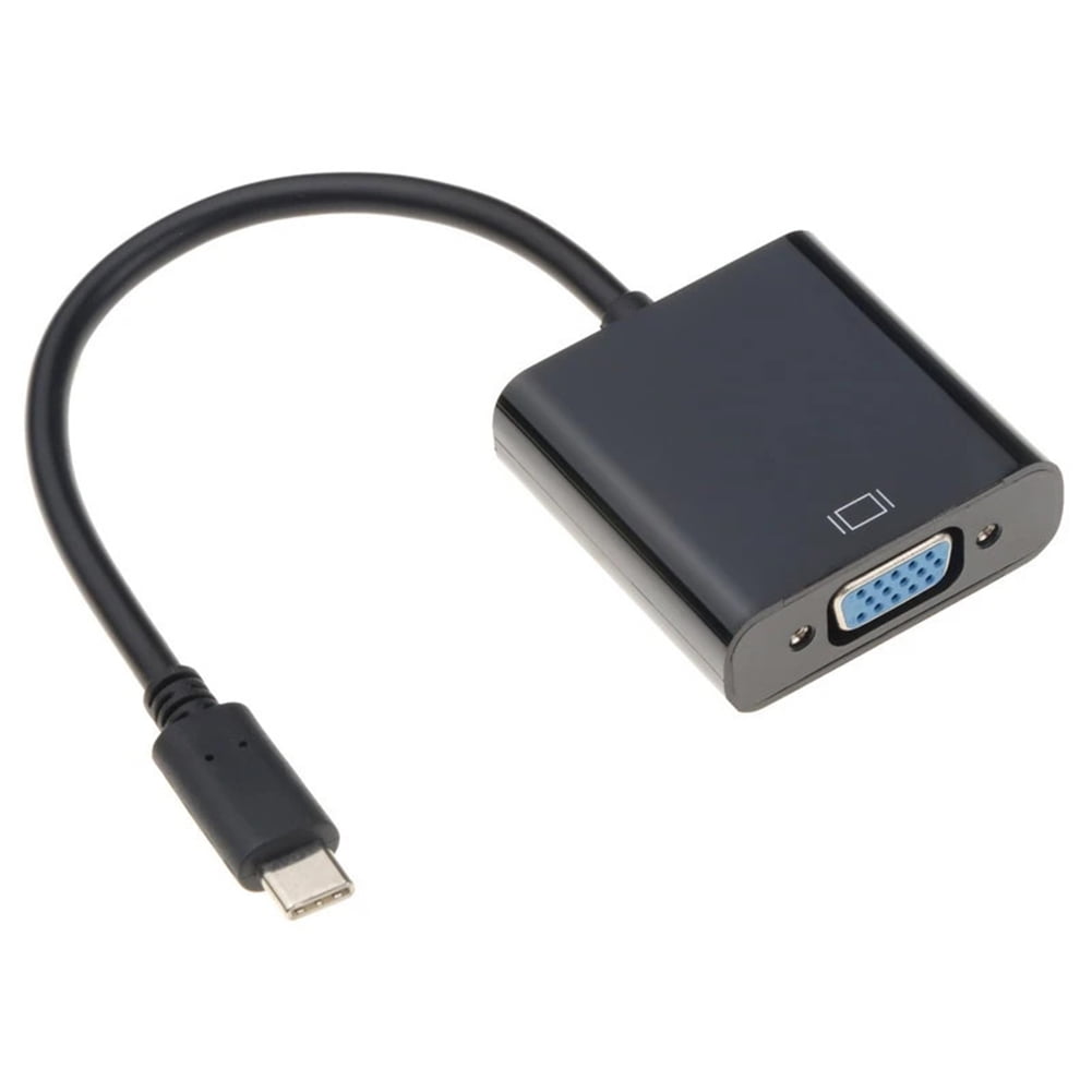 [Negro] Adaptador USBC A VGA USB 3.1 Tipo C Cable Convertidor VGA A ...