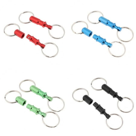 8x Quick Release Keychain Pull-Apart Removable Keyring 2 Heavy Duty ...