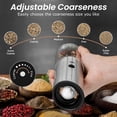 Electric Salt and Pepper Grinder Set, Stainless Steel Rechargeable ...