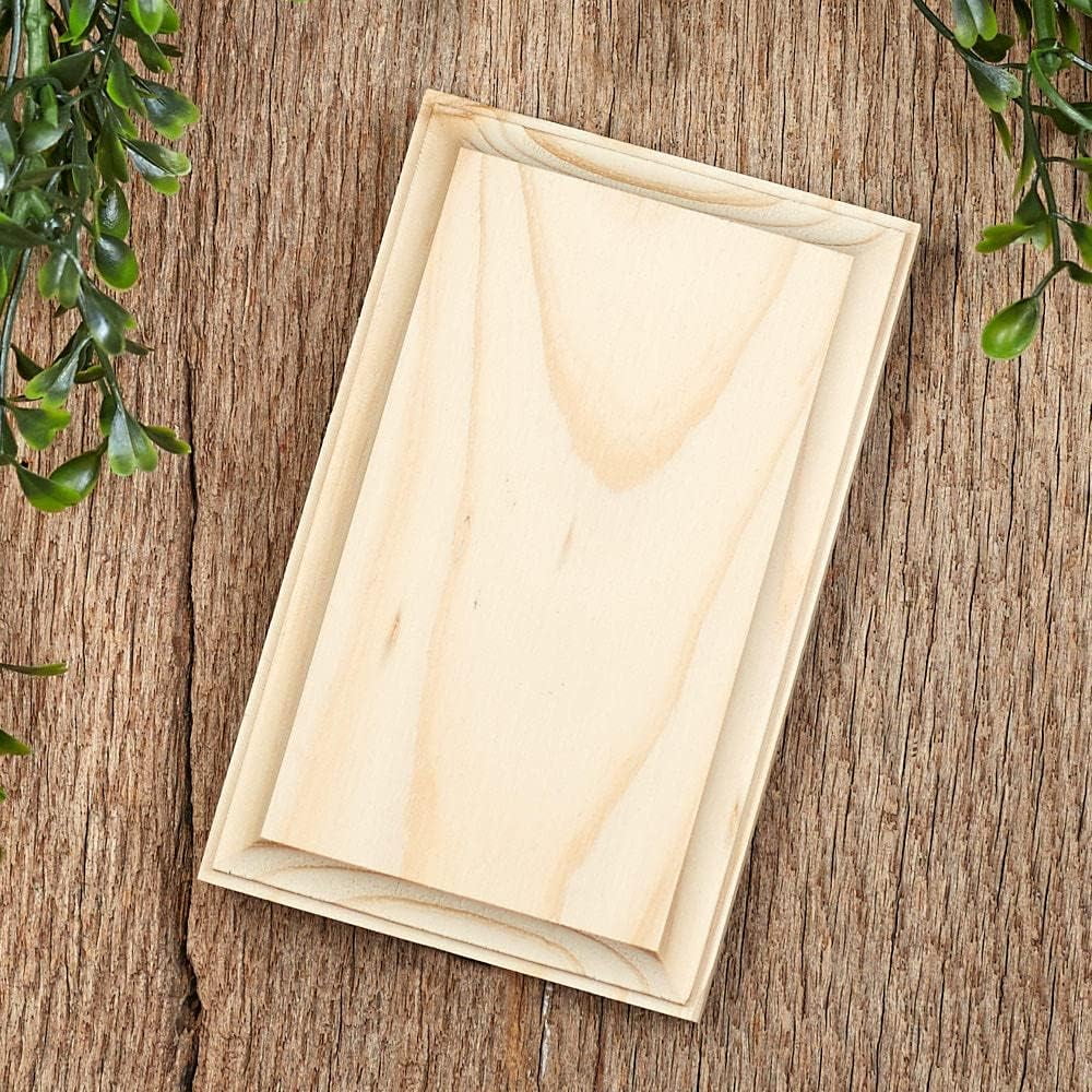 Group Of 6 Unfinished Wood Clipped Corner Plaques For Crafting, Parties ...