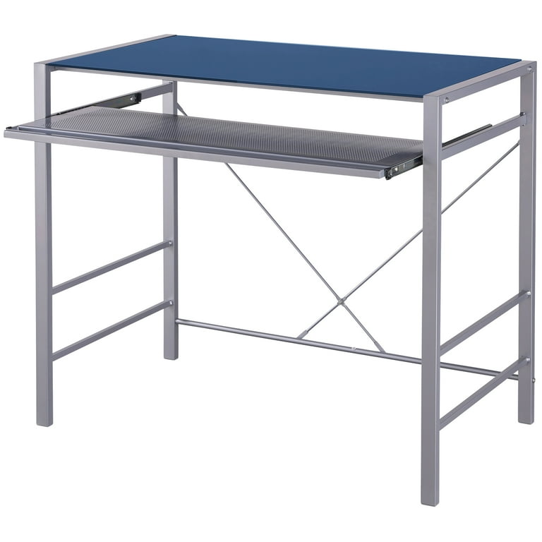Mainstays Versatile Modern Glass Top Desk Multiple Colors Walmart