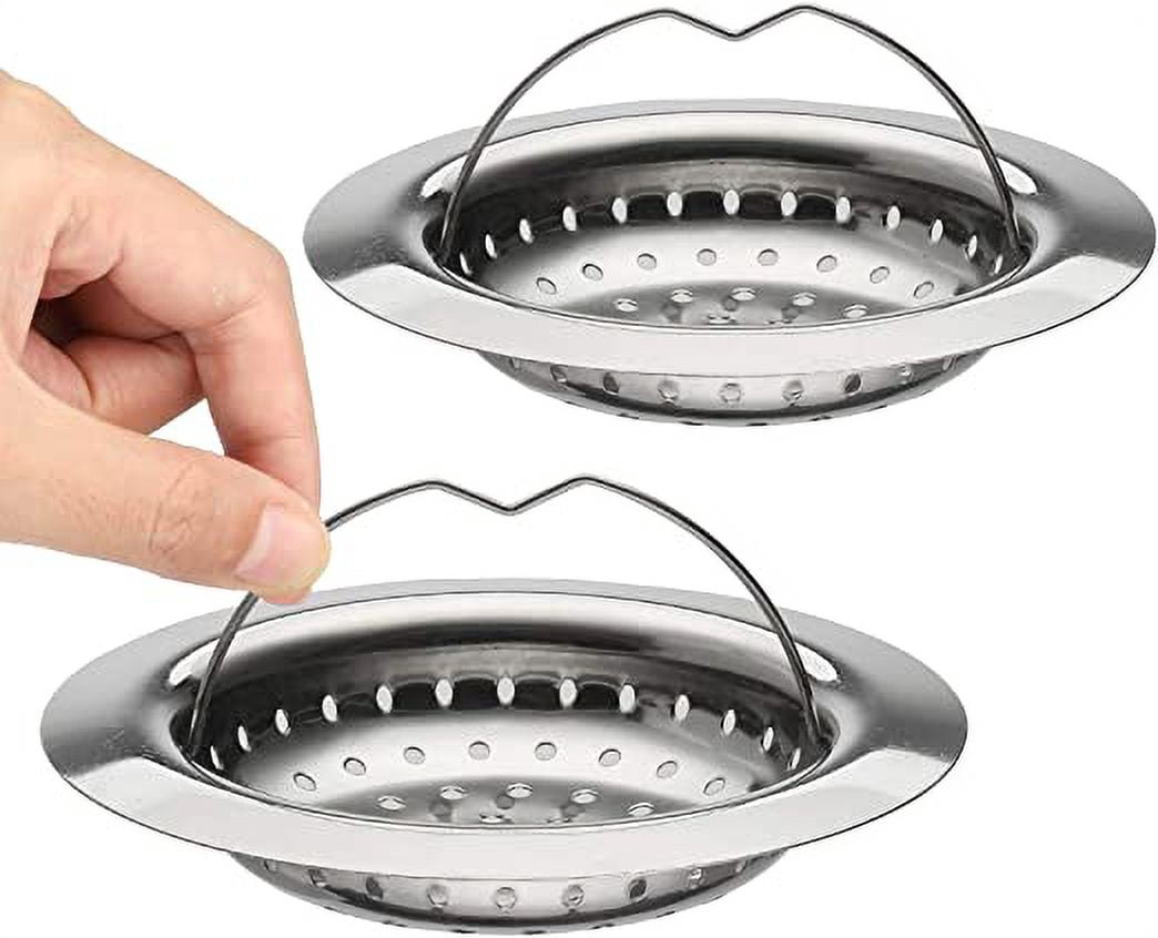 2 coladores de fregadero de cocina con asa, colador de fregadero de ...