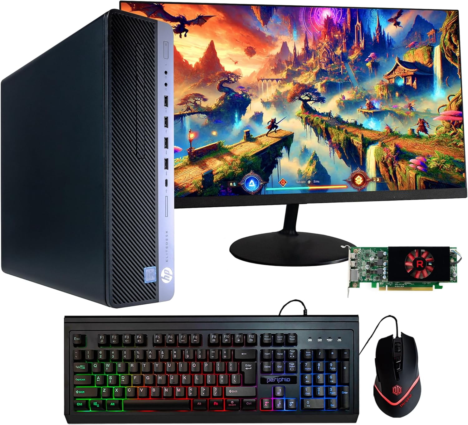 Restored HP Prebuilt Gaming Desktop PC Intel i5 + Radeon RX 550 4GB GPU ...