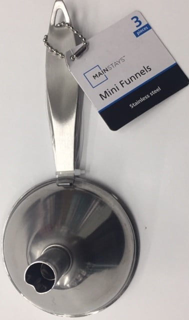Mainstays Stainless Steel Mini Funnels, 3 Piece - Walmart.com - Walmart.com