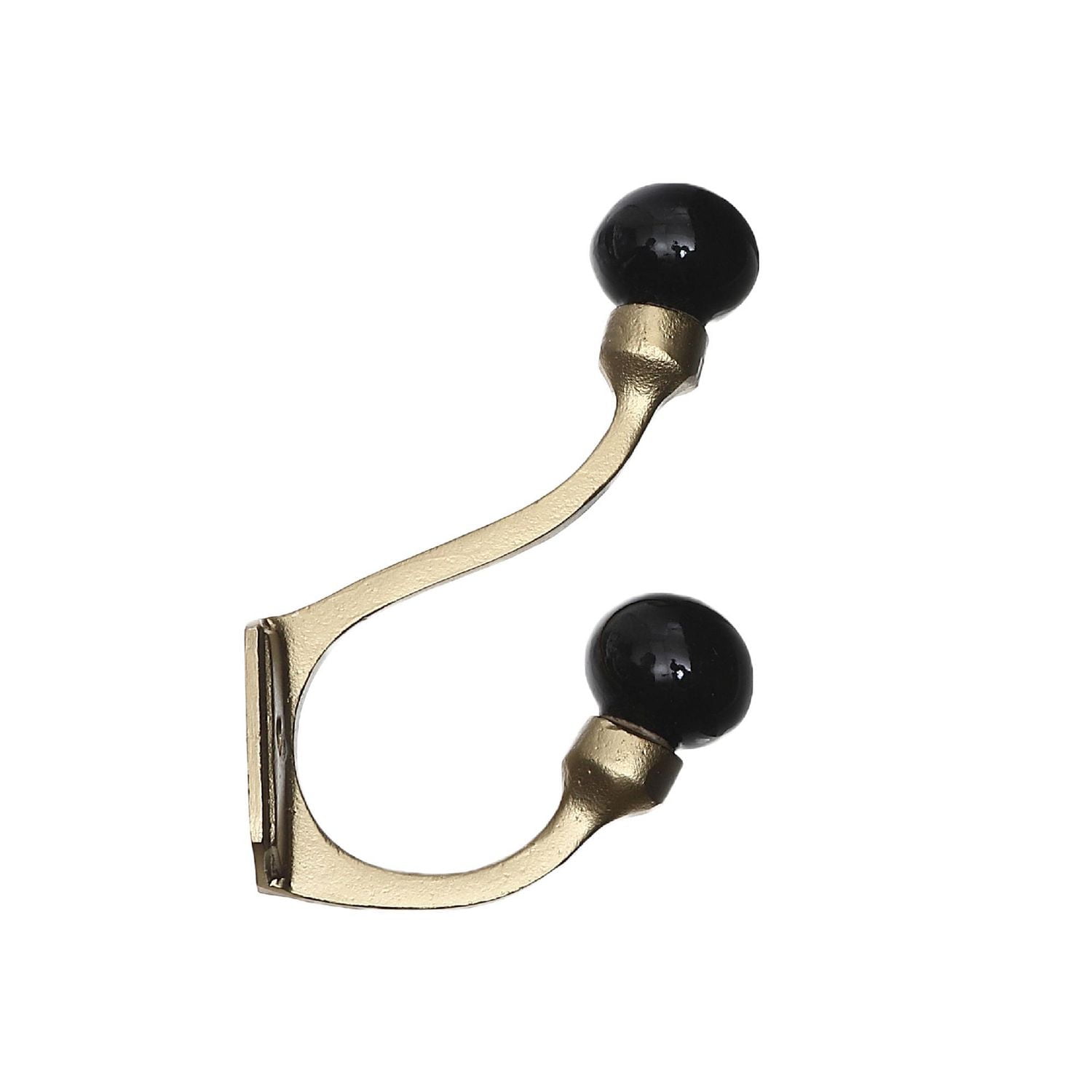 Click here for Ih Casadécor Iron Hook With Ceramic Black Knob (Go... prices