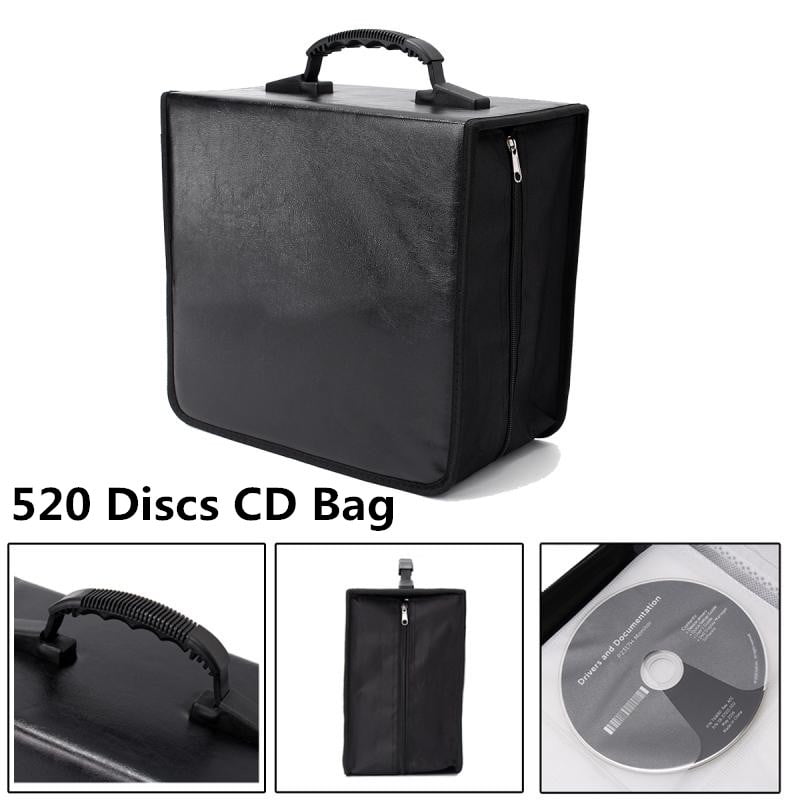 520 Disc CD DVD Storage Carry Case Bag DJ Holder Hard Box Portable ...