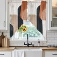 Abstract Color Block Swag Curtain Valance for Window 2 Panels Modern ...