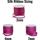 100% Pure Silk Ribbon by Threadart - 4mm White - No. 003 - 3 Sizes - 50 ...