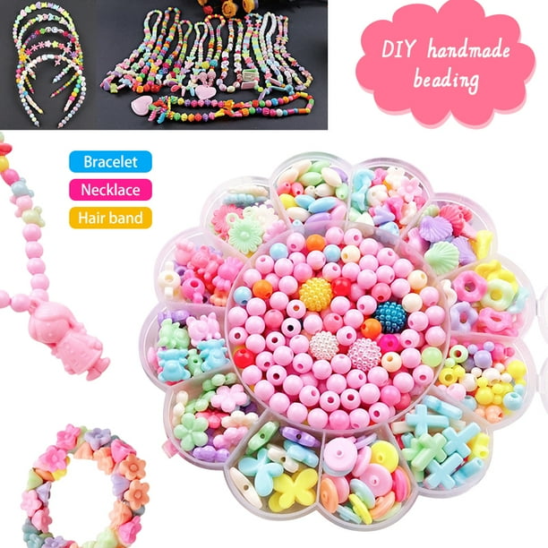 MAINYU Craft Gifts for Girls, 480+ Piece Beads Toys Set for Kids, DIY ...