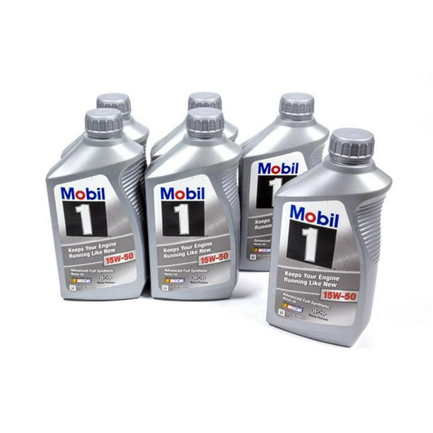 Mobil 1 122377 15W-50 Synthetic Motor Oil - 1 qt. - Case of 6 - Walmart ...