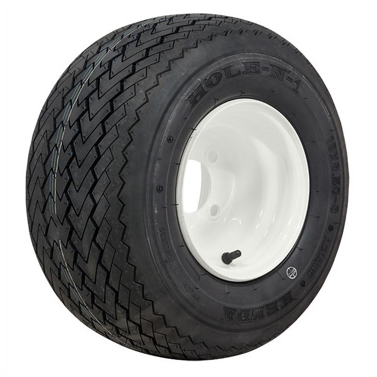 8 inch White Steel Wheels on Mounted on street/turf Tires - Walmart.com