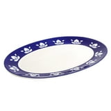 Sofia Home Large Oval Indigo Stoneware Serve Tray by Sofia Vergara ...