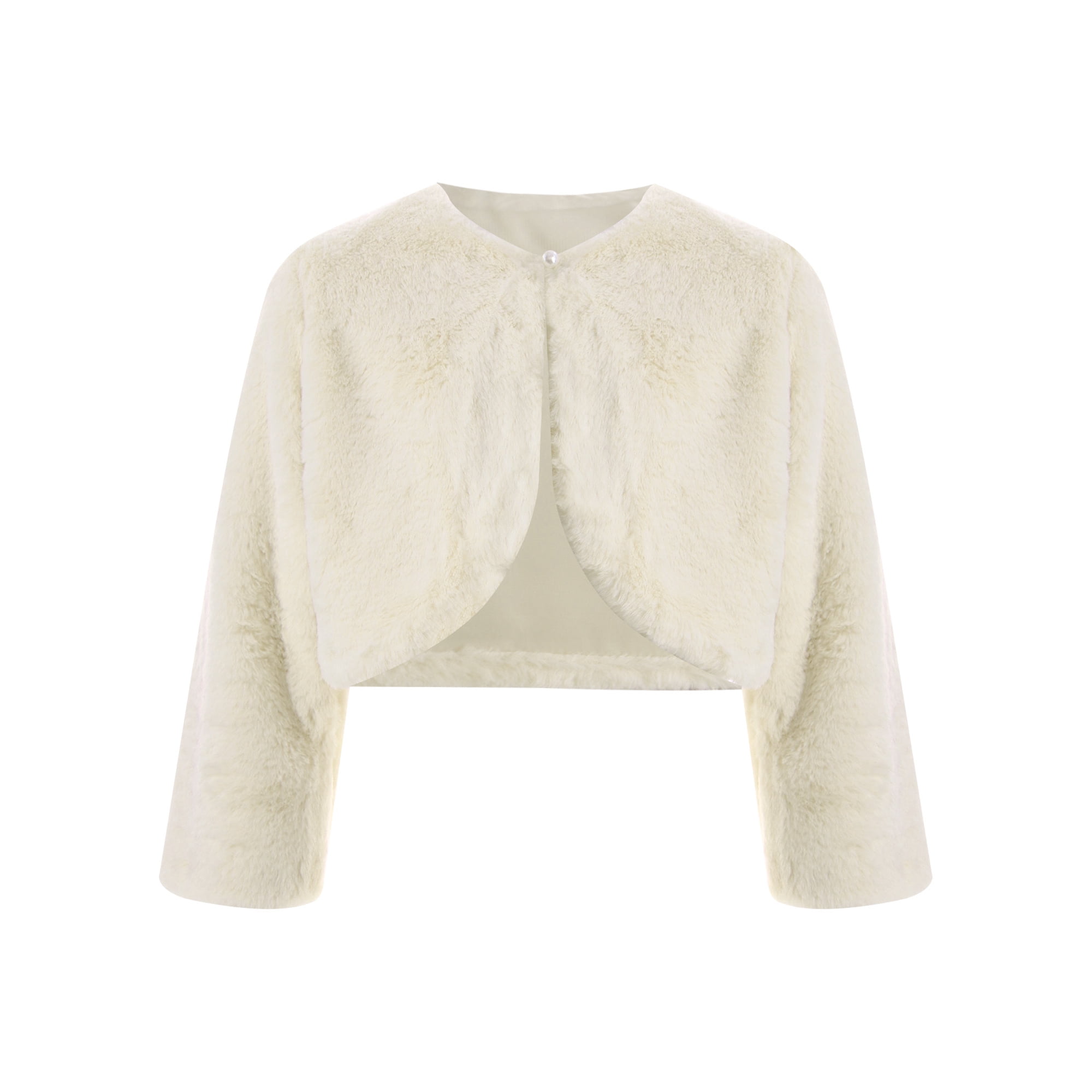 Click here for Xnihocha Bolero Shrug For Girls Faux Fur Dress Coa... prices