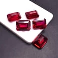 Lab Created Rectangle Red Ruby Beads, Synthetic DIY Jewelry Accessories ...