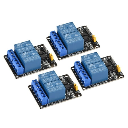 Uxcell Relay Module 2 Channel 12V Low Level Trigger Module Black Relay ...