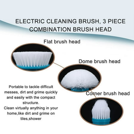Electric Scrubber Replacement Head Cleaning Brush Set Bathtub Tiles ...