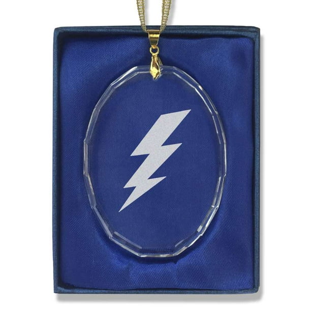 Oval Crystal Christmas Ornament - Lightning Bolt - Walmart.com ...