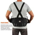 Ergodyne ProFlex® 1600 Standard Elastic Back Support Brace, Black, 4XL ...