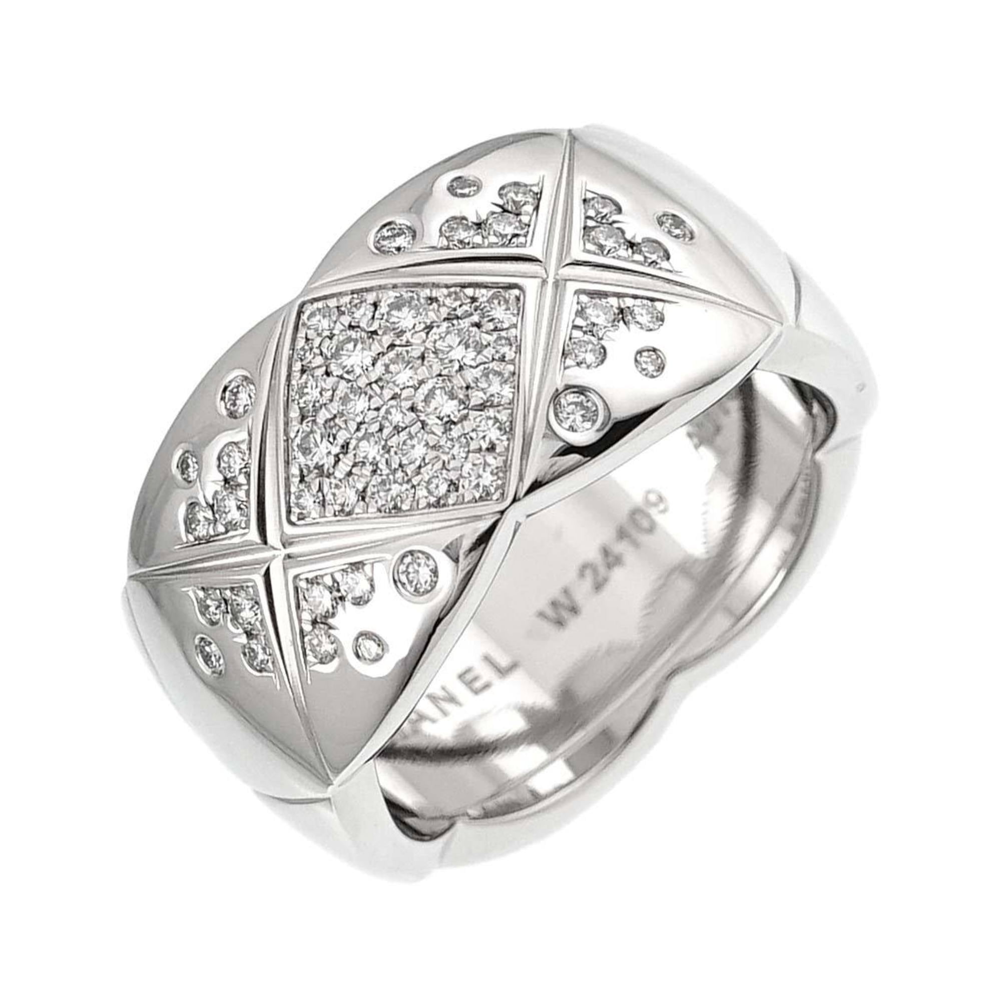 Pre-Owned CHANEL Coco Crush Large LM #56 Ring Diamond K18 WG White Gold 750 (Good) - Walmart.com