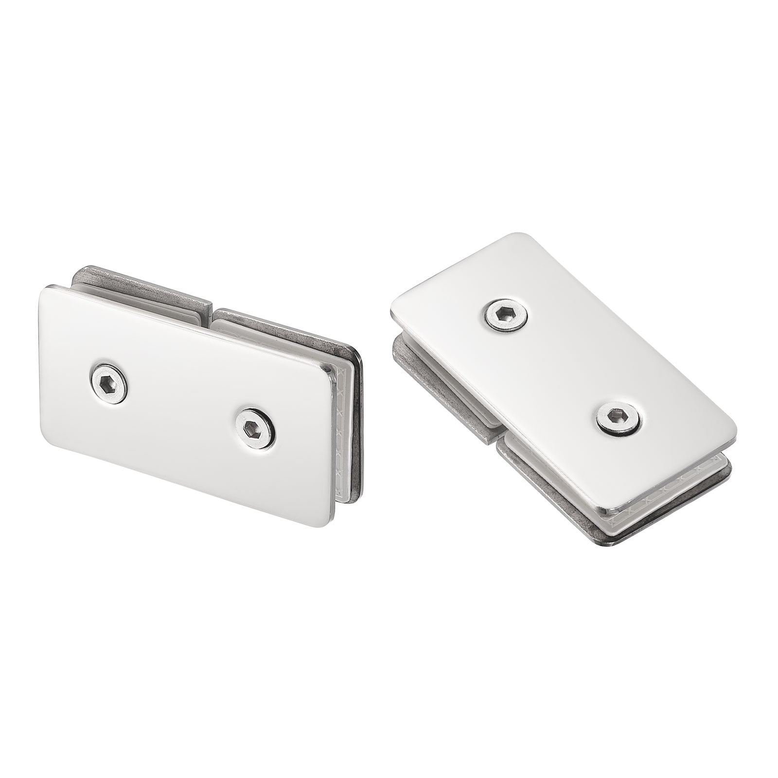 Stainless Steel Square Glass Clamp, 2 Pack Adjustable 8-12mm Thick 180 ...