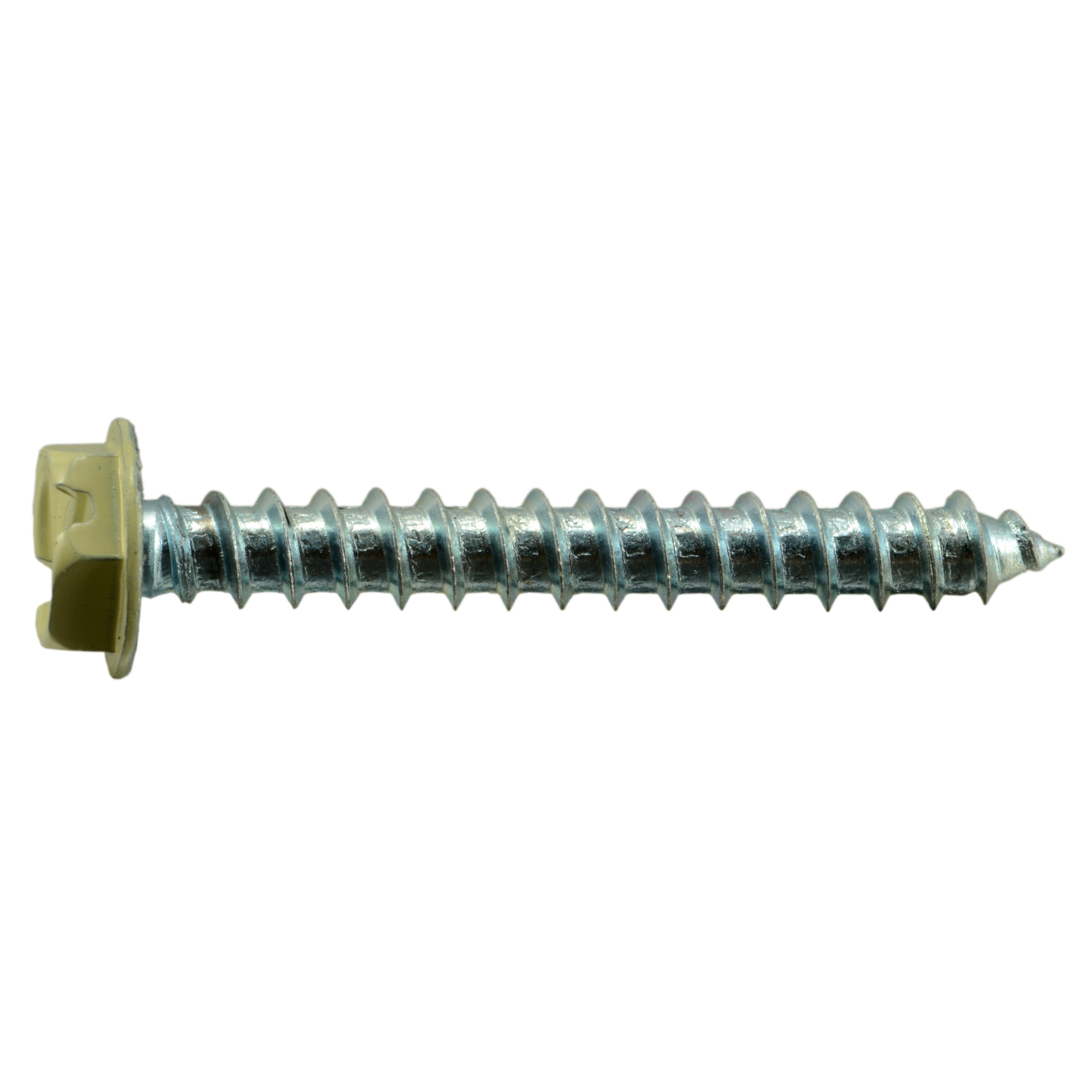 #10 x 1-1/2" Beige Slotted Hex Head Sheet Metal Screws (20 pcs ...