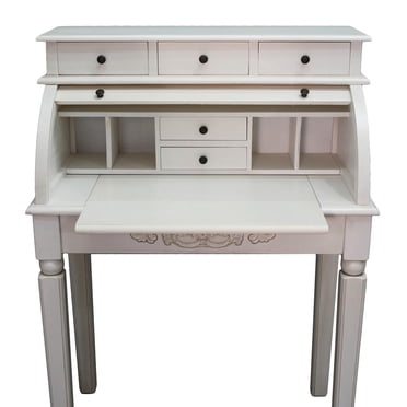 International Caravan Windsor Roll Top Desk, Home Workstation with ...