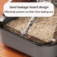 Semi-Enclosed Cat Litter Box Splashproof Kitten Toilet Tray Pet ...