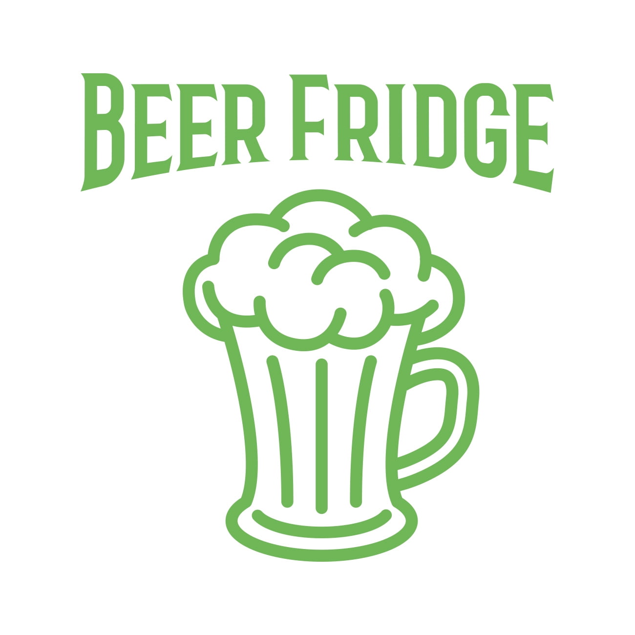Beer Fridge Sticker Decal Die Cut - Self Adhesive Vinyl - Weatherproof ...