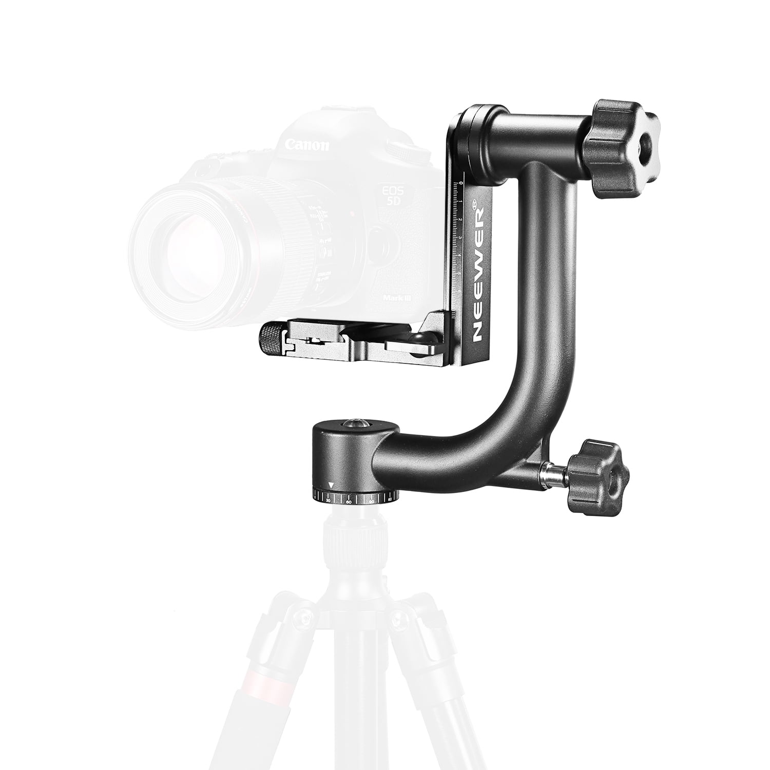 Gimbal Tripod Head with Arca-Swiss Standard Quick Release Plate ...