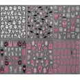 6pcs Halloween Nail Art Sticker Set - 3D Pink Glitter, Shimmering ...