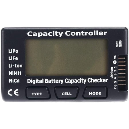 LiPo LiFe Li-Ion NiMH Nicd Cell Meter Digital Battery Capacity Meter ...